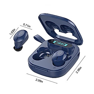 Nsxcdh Bluetooth 5.3 Earbuds, Wireless Headphones with Digital Display, Control Stereo Immersive Premium Sound, Noise Reduction Waterproof Bluetooth Earbuds for Gaming Sports