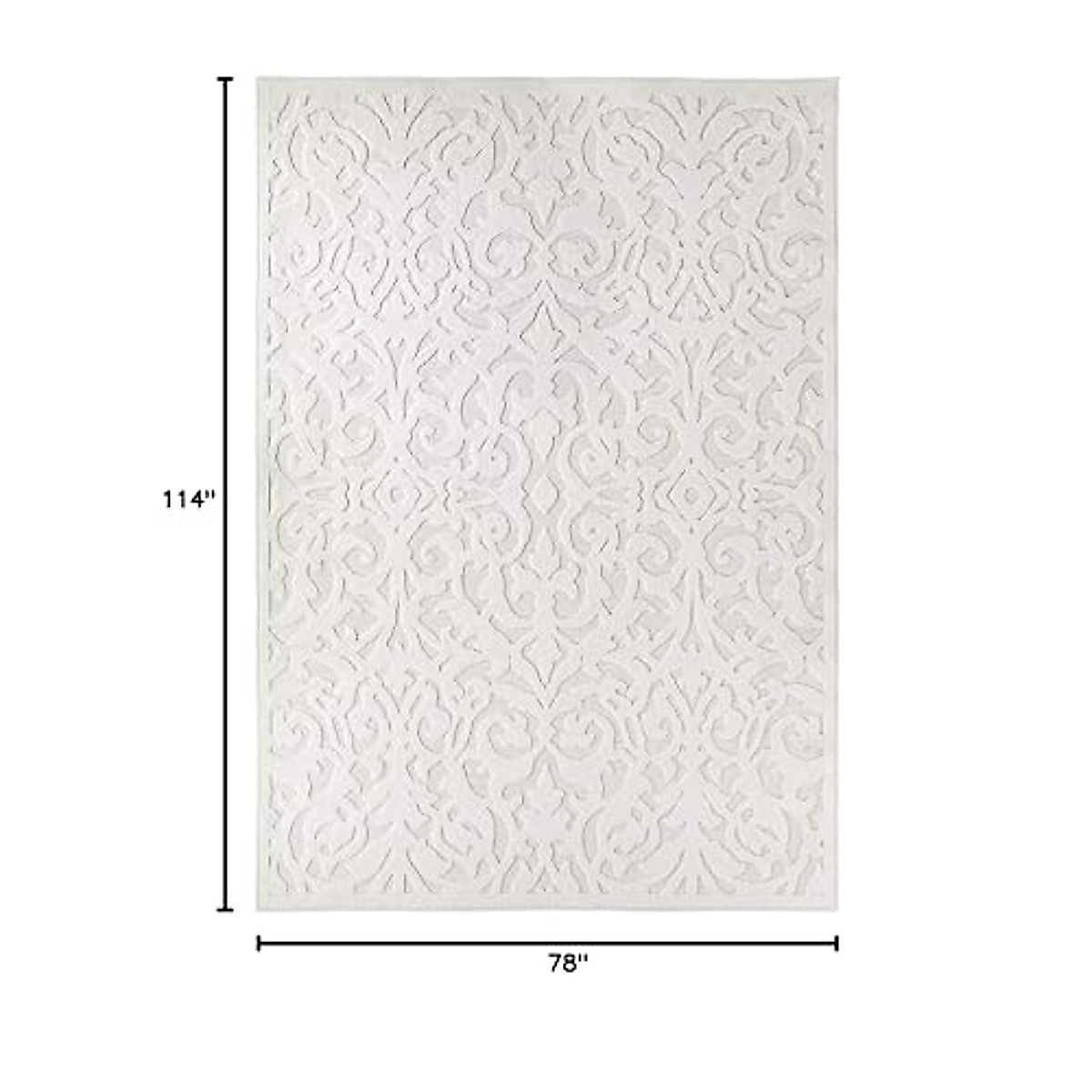 My Texas House by Orian Indoor/Outdoor Lady Bird Area Rug, 6'6" x 9'6", Natural