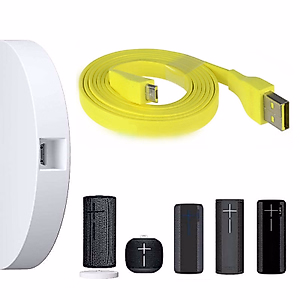 USB Charge Cable Cord Wire & Fast Charging QC3.0 AC Wall Adapter Block for UE Ultimate Ears Power Up Charging Dock, Boom 3, Megaboom 3, Blast, Megablast, Wonderboom, Roll