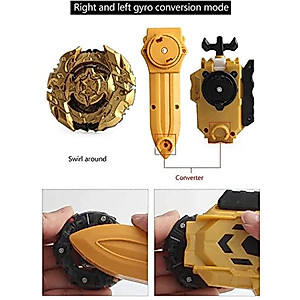 XIXIPOPOMT 12 Pcs Gyros Burst Turbo Gyros Top Evolution Metal Fusion Burst Gyro Toy Battle Gyro Battling Tops Game Set with 12 Spinning Top and 3 Launchers, Age 6+