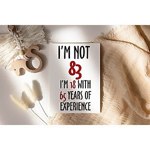 LissiArt97 Not 83 I'm 18 With 65 Years Experience Card - 83Rd Birthday Card For Men Women - Mom Dad Grandma Grandpa - Humour Joker Card - Funny Birthday Card - Greeting Card