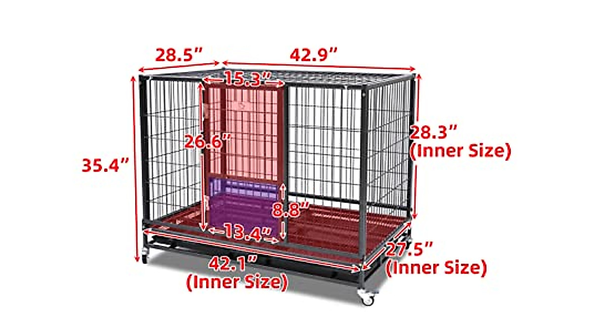 Homey Pet 43" Heavy Duty Stackable Cage - Convenient & Durable