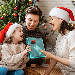 18 Pcs Christmas Gift Card Holder Boxes Glitter Gift Card Box with Red Wrapping Bow Small Gift Card Holders Christmas Giftcard Containers Gift Wrap Boxes for Christmas Holiday Party Birthday Decor