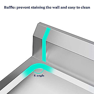 Floor-Standing Commercial Stainless Steel Sink Portable Kitchen Sink Outdoor Camping with Stand Stainless Utility Sink Suitable for Restaurants Kitchens and Families (1005080cm)
