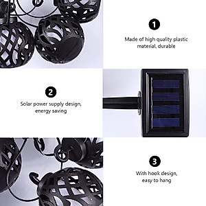 Uonlytech Creative Lantern Shape String Light String Flame Garden Lights Plastic LED String Lights