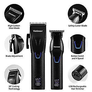 Vetmor Barber Clippers Professional Hair Clippers for Men