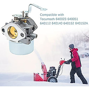 NOTETOUPT 640152 Carburetor for Tecumseh HM80 HM90 HM100 8HP 10HP Engine Snow Blower Mower 5000w Generator 640152 640152A 640023 640260 640260A 640260B 640051 640140-10 HP Carburetor