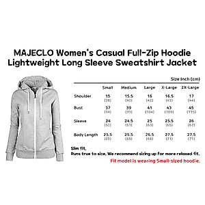 MAJECLO Women's Active Slim Fit Zip-Up Hoodie Jacket Long Sleeve Sweatshirt (Medium, Slim_Charcoal)