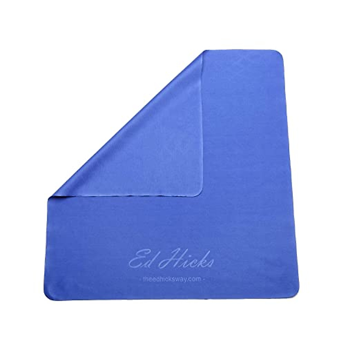 Ed Hicks 3 Large Premium Microfiber TV Screen Cleaning Cloths [12” x 12”] for Cleaner LCD LED OLED Screens, iPad, Laptop Computer | Storage Pouch | Chemical Free | Anti-Static | 1 Black 1 Blue 1 Grey