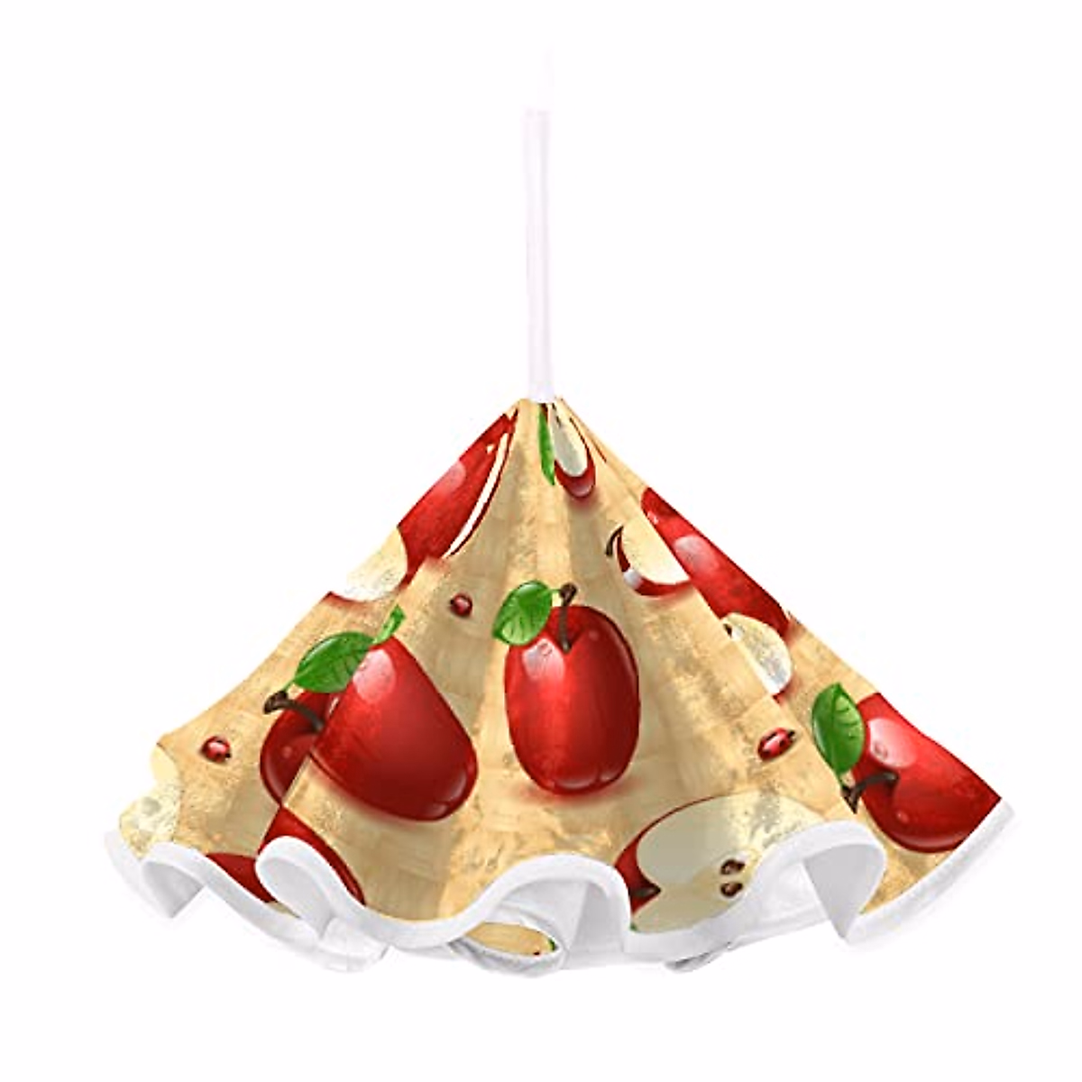 cfpolar Kitchen Hand Towels with Hanging Loop, Hand Towels for Bathroom, Soft Absorbent Round Hand Towels for Kitchen Bathroom Kitchen (19 in, Apples)