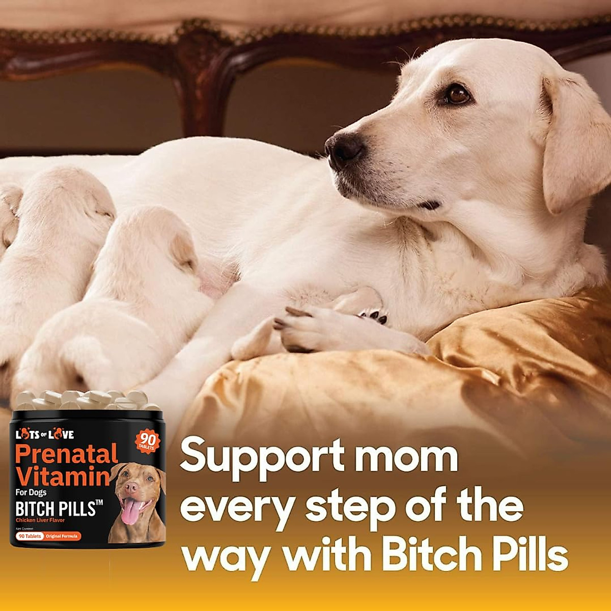 Bitch Pills - Prenatal Vitamins for Dog - 90 Tablets