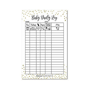 Newborn Baby Log Tracker Journal Book, Infant Daily Schedule, Feeding Food Sleep Naps Activity Diaper Change Monitor Notes For Babies, Mommy Nursing or Breastfeeding Record Tracking Chart 50 Sheet Pad