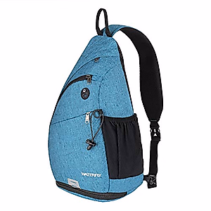 WATERFLY Sling Bag Crossbody Backpack: Over Shoulder Daypack Casual Cross Chest Side Pack