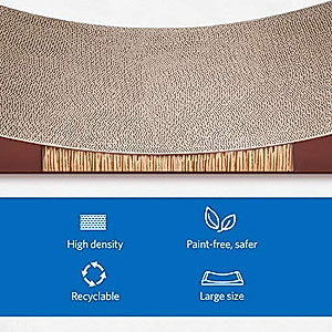 ScratchMe Cat Scratcher Cardboard Lounge Bed with Bell Ball Toy