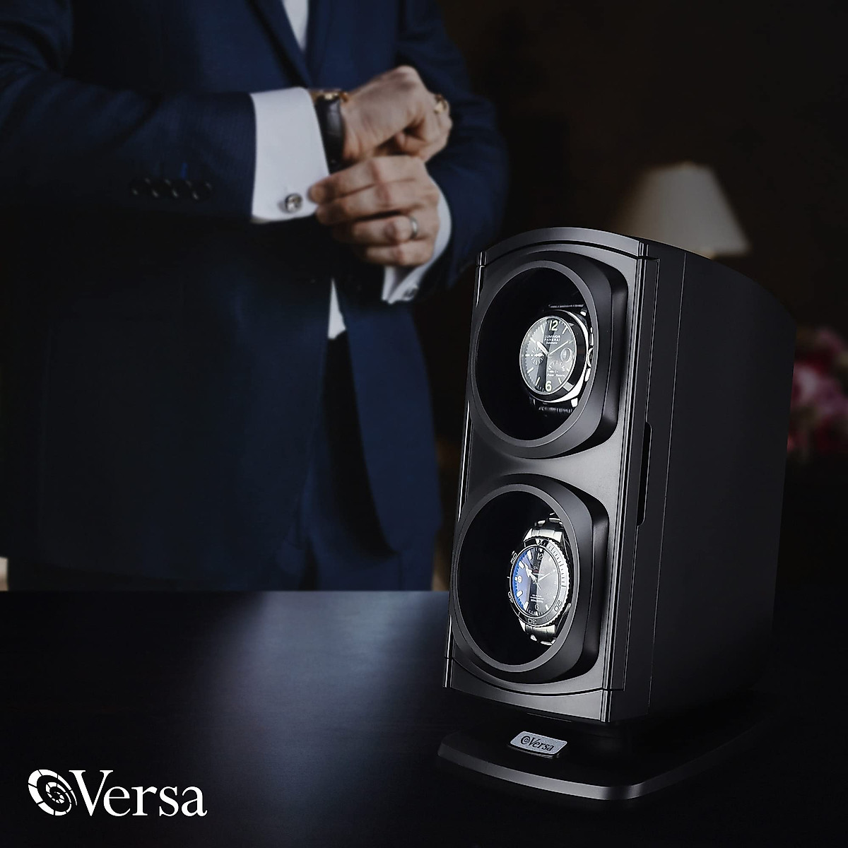 Versa Automatic Double Watch Winder for Rolexs - Black