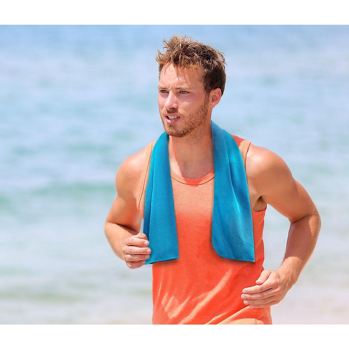 Hystrada 8 Pack Cooling Towels 40" x 12"-Cooling Scarf, Cold snap Cooling Towel for Instant Cooling Relief for All Physical Activities: Golf, Fitness, Camping, Hiking, Yoga, Pilates