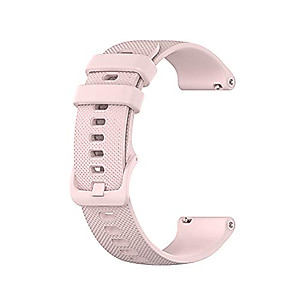Yeejok 18mm Silicone Bands Compatible for Fossil Women's Gen 6/5E 42mm /Gen 4 Q Venture HR/Women's Gen 3 Venture Smartwatch, Replacement Quick Released Sport Fitness Watch Strap-Rose Gold