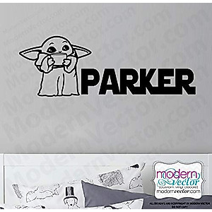 Baby Space Creature Personalized Name Vinyl Wall Decal