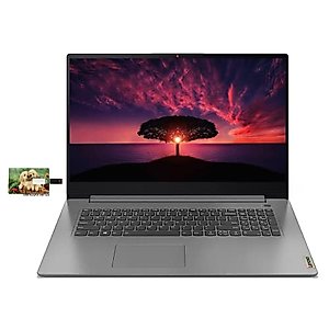 New Lenovo IdeaPad 3i Business Laptop, 17.3" HD Display, Intel Core i3-1115G4, Windows 10 Pro, 12GB RAM, 512GB SSD, WiFi 6, 32GB Durlyfish USB Card