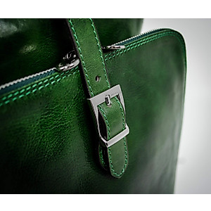 Leather Backpack Convertible to Shoulder Bag - Handmade For Laptops up to 12 Inches Daybag Rucksack - Time Resistance