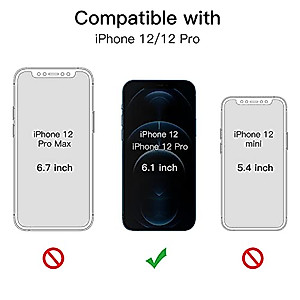 JETech Glitter Case for iPhone 12/12 Pro, 6.1-Inch, Bling Sparkle Shockproof Phone Bumper Cover, Cute Sparkly for Women and Girls (Clear)