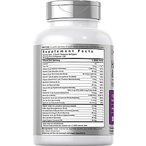 Horbäach Hair Skin and Nails Vitamins | 300 Softgels | with Biotin and Collagen | Infused with Argan Oil and Coconut Oil | Non-GMO, Gluten Free Supplement