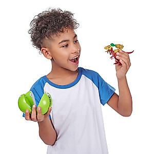 5 Surprise Dino Strike Surprise Mystery Battling Collectible Dinos by ZURU (2 Pack) Glow in The Dark,Gold