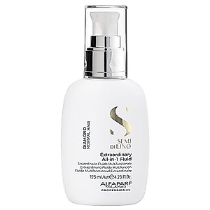 ALFAPARF MILANO Semi Di Lino Diamond Extraordinary All-in-1 Leave In Fluid - Anti-Frizz Detangling Spray, Leave In Conditioner, & Heat Protectant - For Added Shine & Softness - Vegan (4.23 fl. oz)