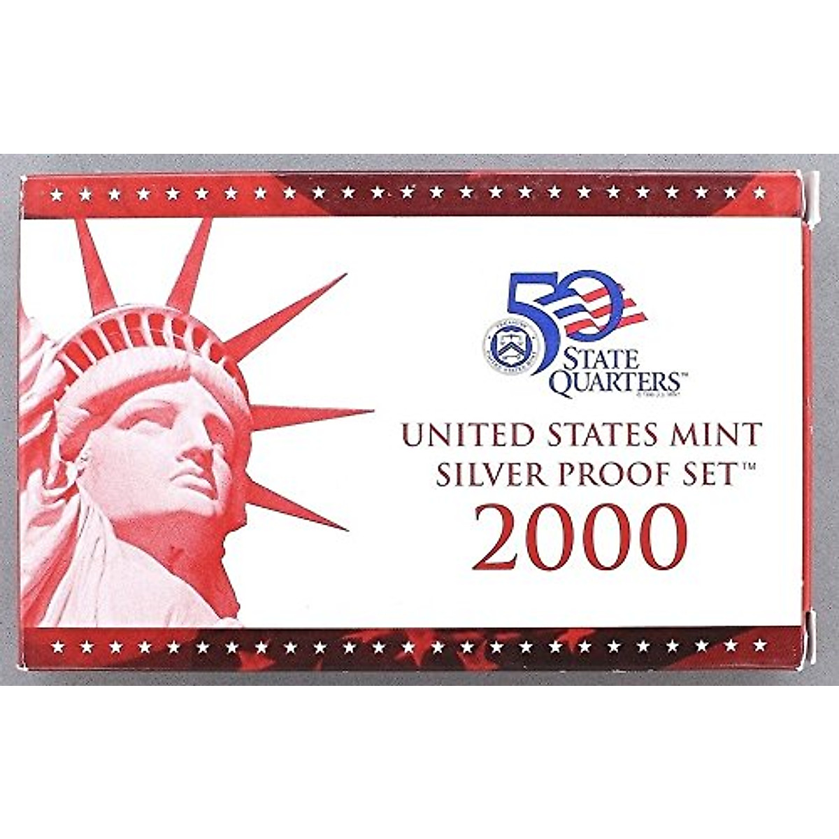 2000 S U.S. Mint 10-coin Silver Proof Set - OGP box & COA Proof