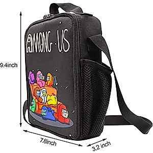 grefaydin Among Gamer kids Lunch Bag, Lunch Box, Leakproof Waterproof Lunch Container for Kids, School Travel Office Outdoor Adults Indoor Kids Reusable Lunch Bags with Multi-Pocket