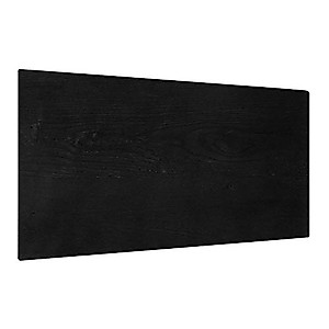 Lexicon Alder Wood Wedged Chairside Table, 16" x 24", Black