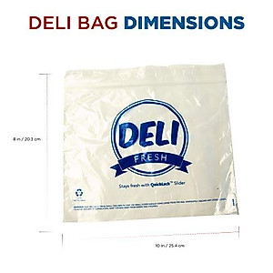 Jaccard Freshly Sliced Deli Bags with Press to Closure (1000 Count), 10" x 8" x 1.25 mm