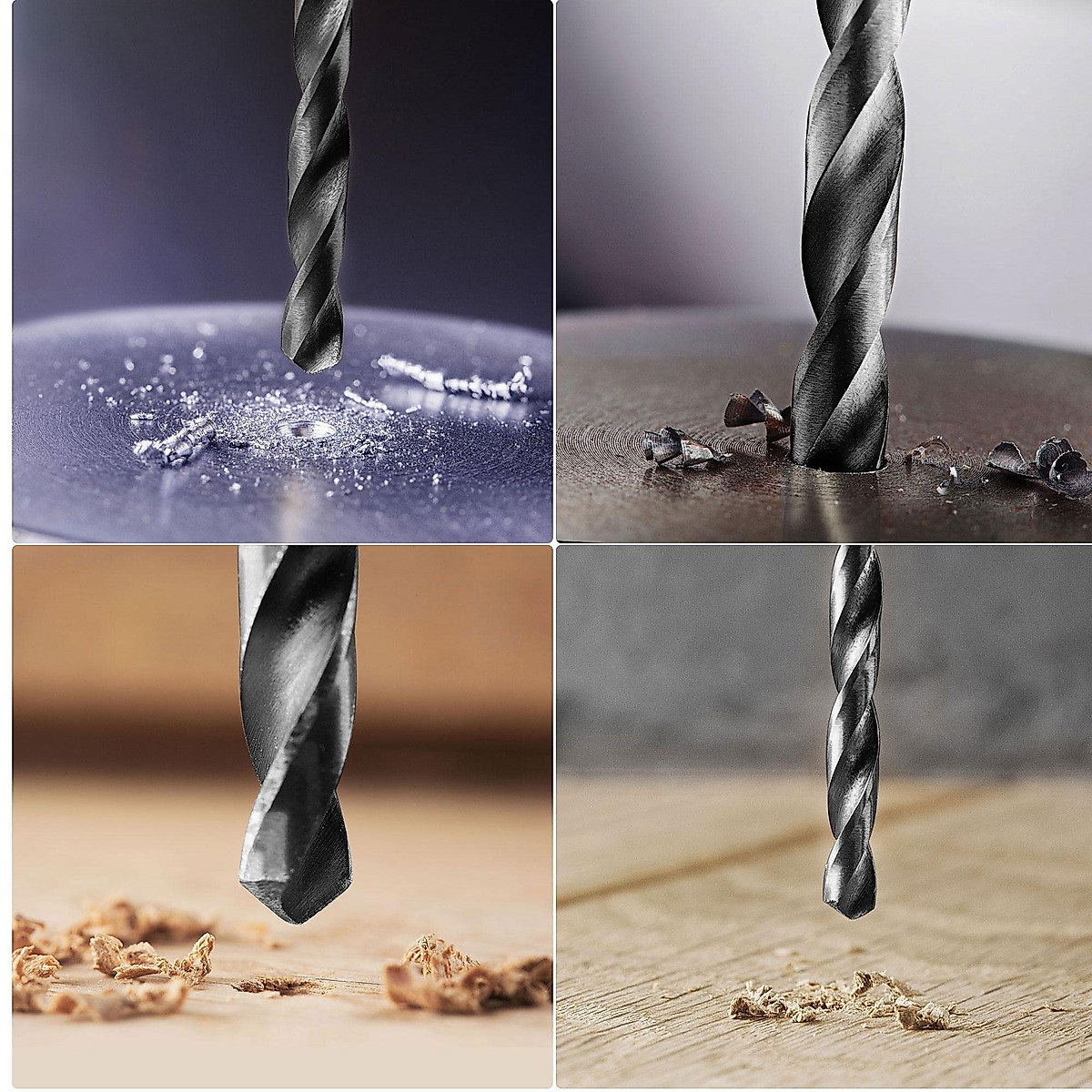 uxcell High Speed Steel Lengthen Straight Shank Twist Drill Bit Fully Ground Black Oxide 3mm Drill Diameter 100mm Total Length 55mm Drill Bit Length 6 Pcs