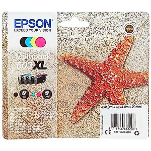 Epson Multipack 603XL Starfish Original XL High Capacity Ink Cartridges 4 Colours Black, Cyan, Magenta, Yellow, XP-2100 XP-2150 XP-3100 XP-3150 XP-4100 WF-2810DWF WF-2820 WF-2830DWF