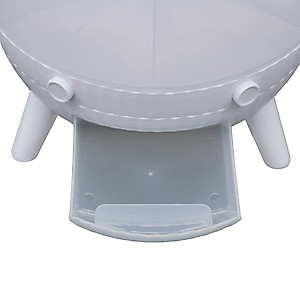 Gdrasuya10 6KG Rice Dispenser Container Dry Food Dispenser, Rotating Rice Storage Container Round Grain Storage Bucket 6 Grids