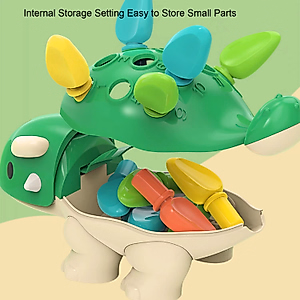 CORNICIONE Dinosaur Plugging Toy,Exercise Hand Eye Coordination,Early Development Activity for Kids