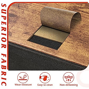 WLIVE Tall Dresser for Bedroom with 10 Drawers, Chest of Drawers, Fabric Dresser for Nursery, Closets, Storage Organizer Unit with Fabric Bins, Steel Frame, Wood Top, Rustic Brown Wood Grain Print