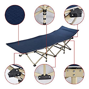 Toxz Folding Single Bed Office Home Napping Bed with Removable Cotton Pad for Outdoor Camp Invisible Folding Bed,with Storage Bag,Anti-Slip(Ship from US!)