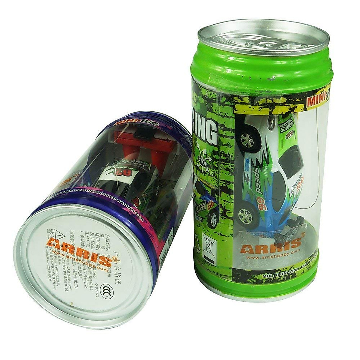 ARRIS Mini RC Car, Radio Remote Control Micro Racing Can RC Car Toy Gift for Kids (2pcs)…