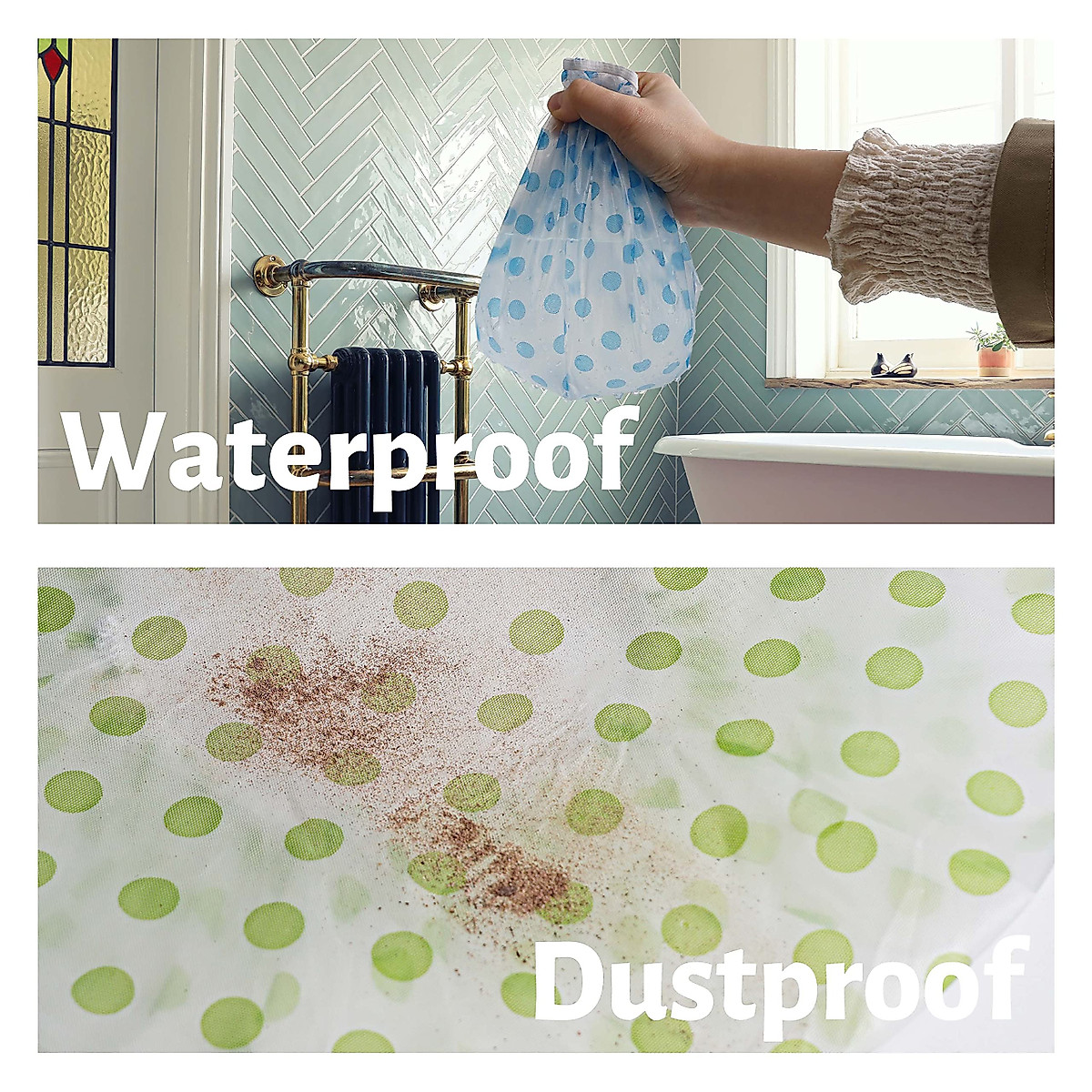 Shower Cap, 12 Pcs Plastic Shower Caps, Shower Caps for Women Reusable Waterproof, Elastic Band Flower Printed Hair Cap for Shower Spa Salon