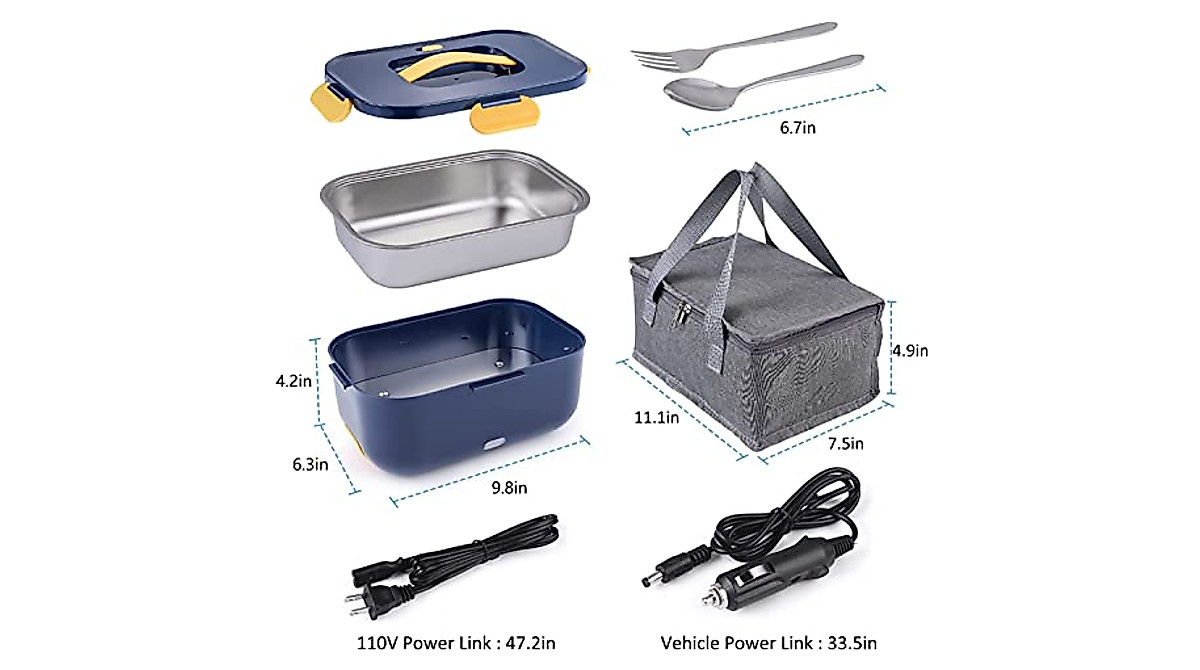 Portable Electric Lunch Box | 2L Food Warmer for Travel