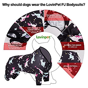 LovinPet Dog Pajamas for Dogs - Post-Surgical Recovery for Big Dogs, Lightweight Pullover Dog Pajamas, Full Coverage Dog pjs, Wild Horses Galloping Print/Medium