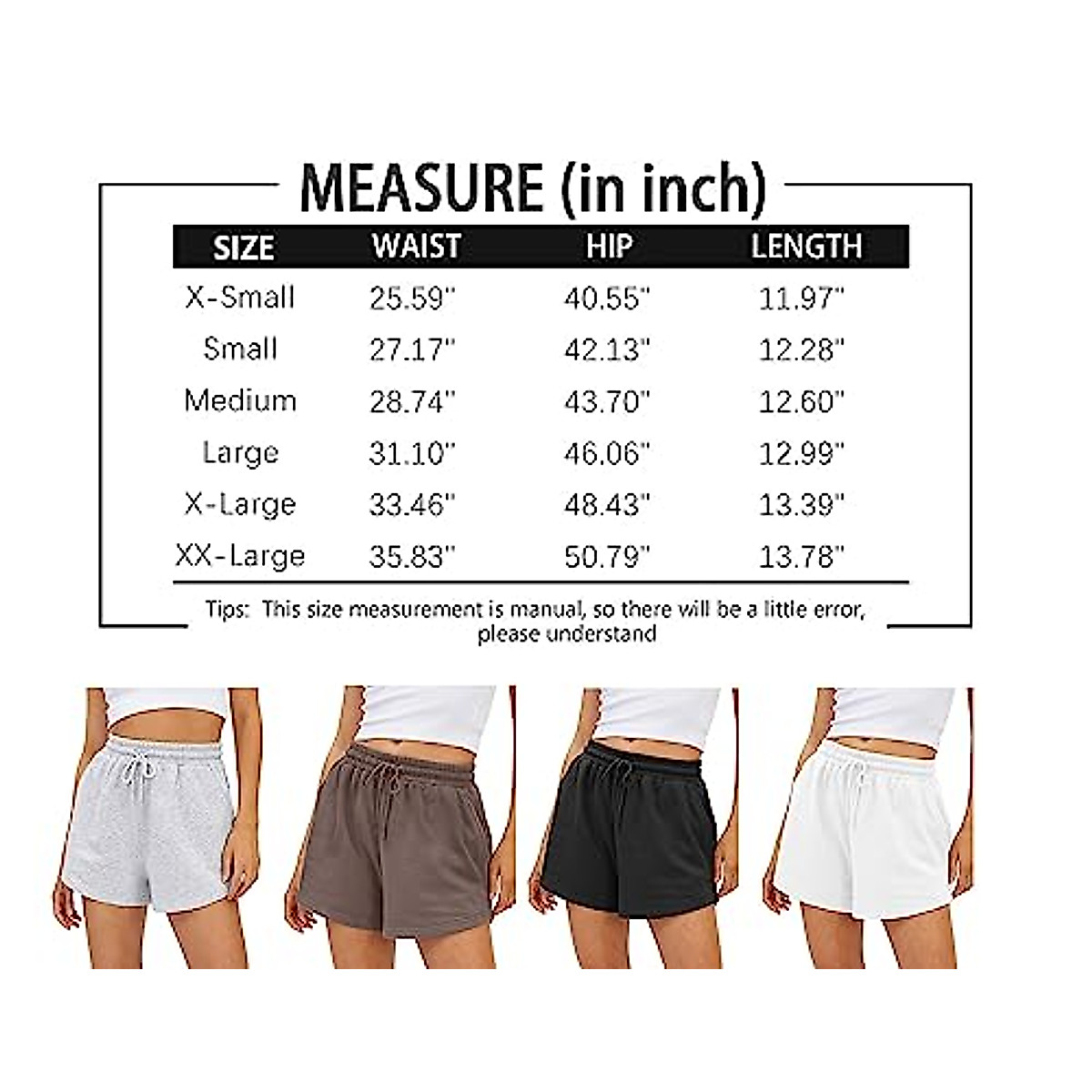 AUTOMET Womens Sweat Trendy Shorts Casual Summer Cotton Shorts Elastic Comfy Running Shorts High Waist Pockets Shorts Clothes Grey