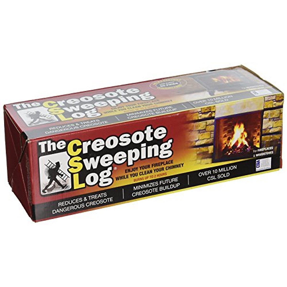Creosote Sweeping Log SL824-12 Creosote Log, 1-pack, Brown