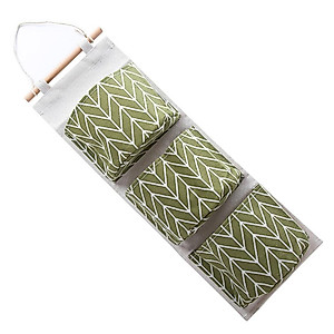 Storage Bag,IEason Clearance Sale! Wall Mounted 3 Bags Storage Bag Kitchen Supplies Fluid Systems Multilayer Bags (Green)