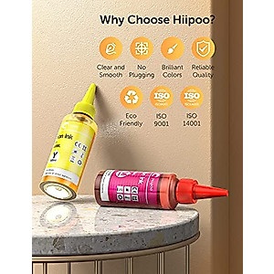 Hiipoo 500ML Sublimation Ink Refill for ET2400 ET-2720 ET-2760 ET-2800 ET-2803 ET-2850 ET-4800 ET-15000 ET-3760 Inkjet Printer Heat Press Transfer on Mugs T-Shirts Pillows (Upgrade Version)