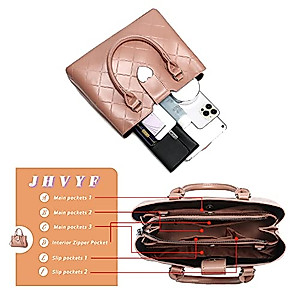 JHVYF Satchel Bag for Women Vegan Leather Crossbody Purse Top-Handle Handbag Trendy Shoulder Bag Ladies Work Tote Apricot