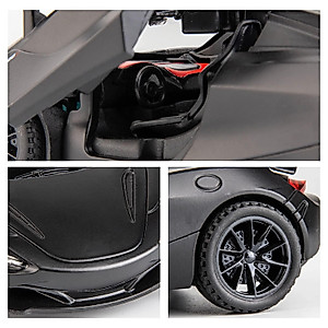 WAKAKAC 1/32 Diecast Car Model 720s Alloy Toy Car Pull Back with Light and Sound,Toy Vehicle for Girls Boys Adults Gift (Black)