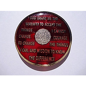 4 Year - AA Chip Proof-like Bronze with Tri-Plate - Gold, Nickel, and Red Enamel - 1 3/8" [Traditional Coin Size]