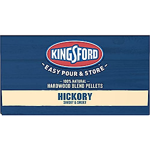 Kingsford 100% Natural Hickory Hardwood Blend Pellets - for All BBQ Grills & Smokers, 18 lbs